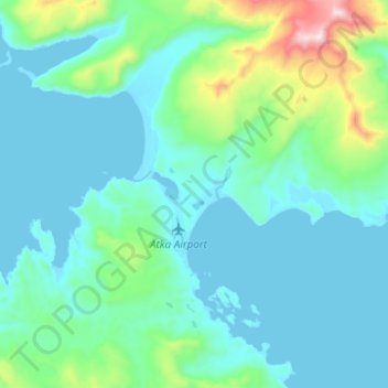 Atka topographic map, elevation, terrain