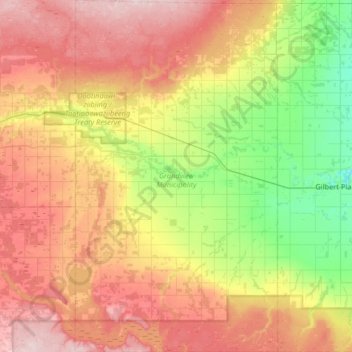 Grandview Municipality topographic map, elevation, terrain