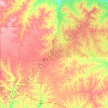 Schleicher County topographic map, elevation, terrain