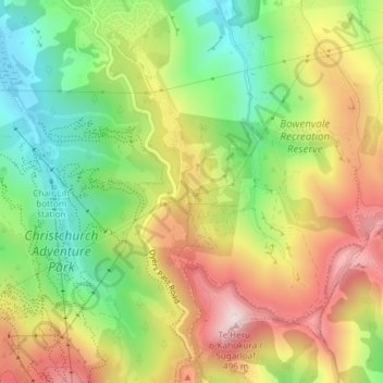 Victoria Park topographic map, elevation, terrain